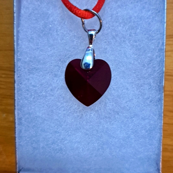 Jewelry | Luxury Red Crystal Heart Necklace | Poshmark